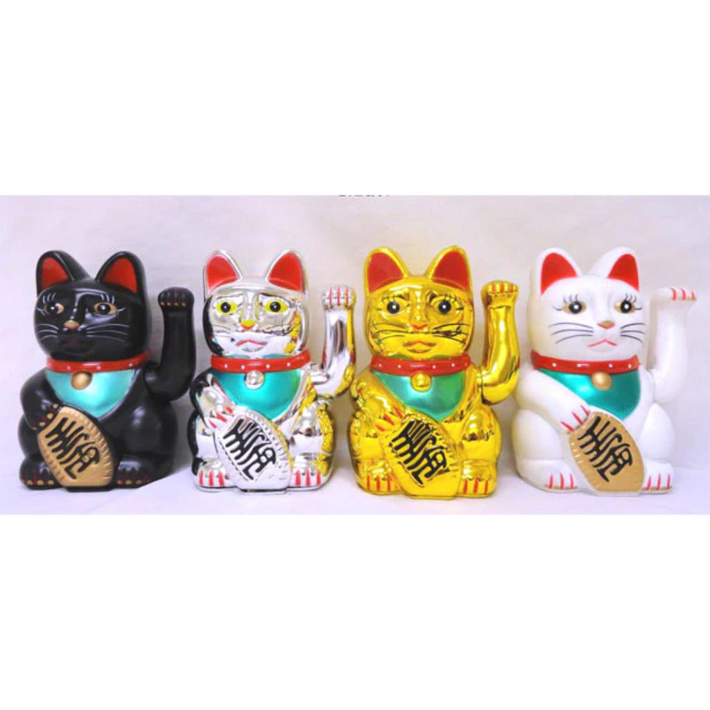 Battery Powered Hand Motion Lucky Cat - 6"H – Pearl River Mart